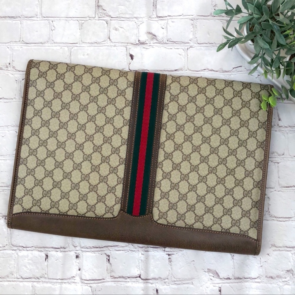 Vintage Gucci Envelope Portfolio/Document Holder Bag - Gem